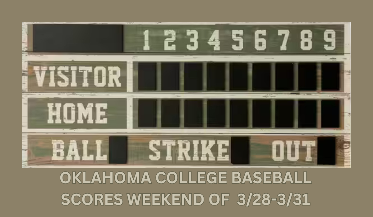 Oklahoma College Baseball Scoreboard, Mar 28 – Mar 31 – Sooner State ...
