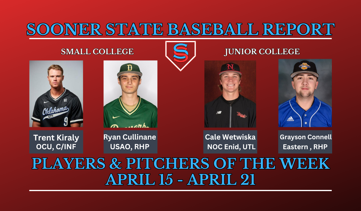 SSBR Players/Pitchers of the Week, April 15-21 – Sooner State Baseball ...