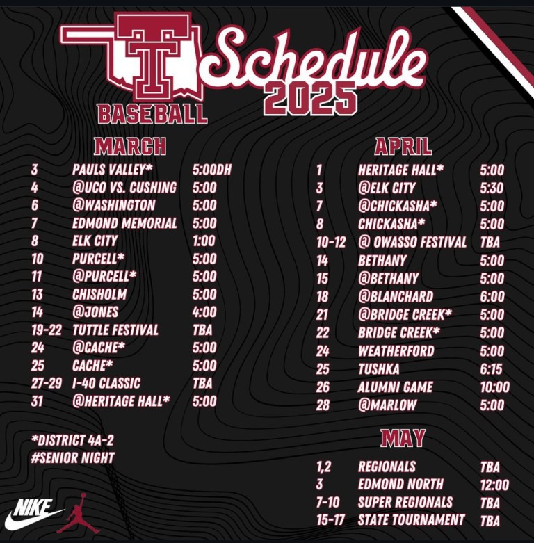 Spring 2025 High School Schedules – Sooner State Baseball Report