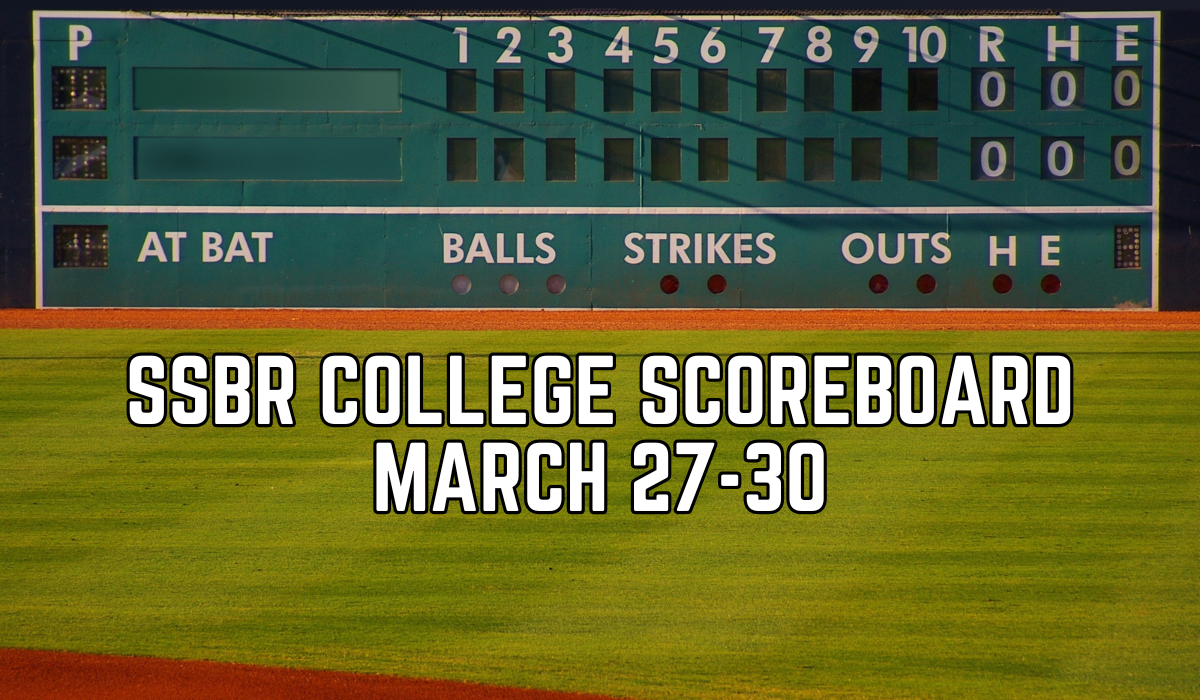 College Baseball Scoreboard, March 27-30 – Sooner State Baseball Report