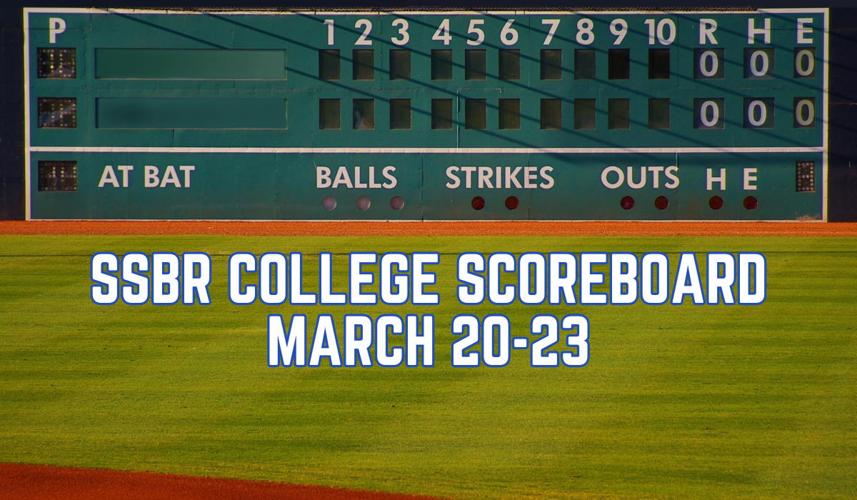 College Baseball Scoreboard, March 20-23 – Sooner State Baseball Report