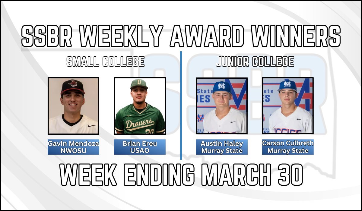 SSBR College Weekly Awards – Week 9 – Sooner State Baseball Report