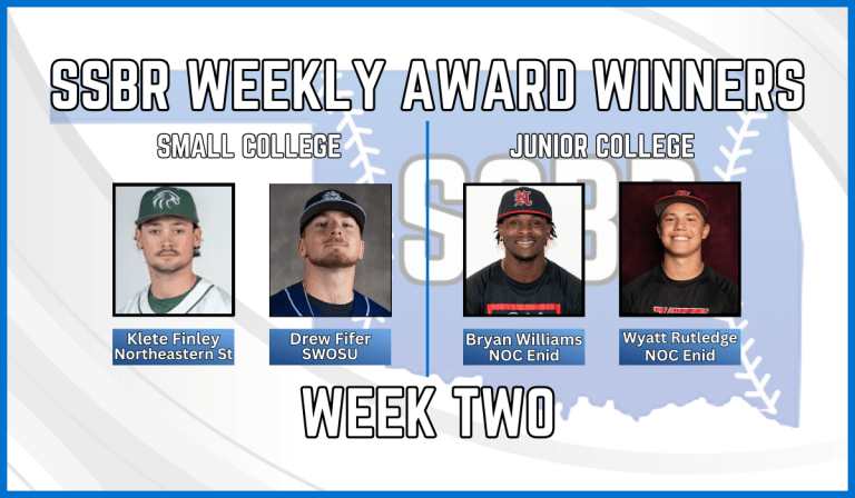 SSBR 2026 College Weekly Awards – Week 2 – Sooner State Baseball Report
